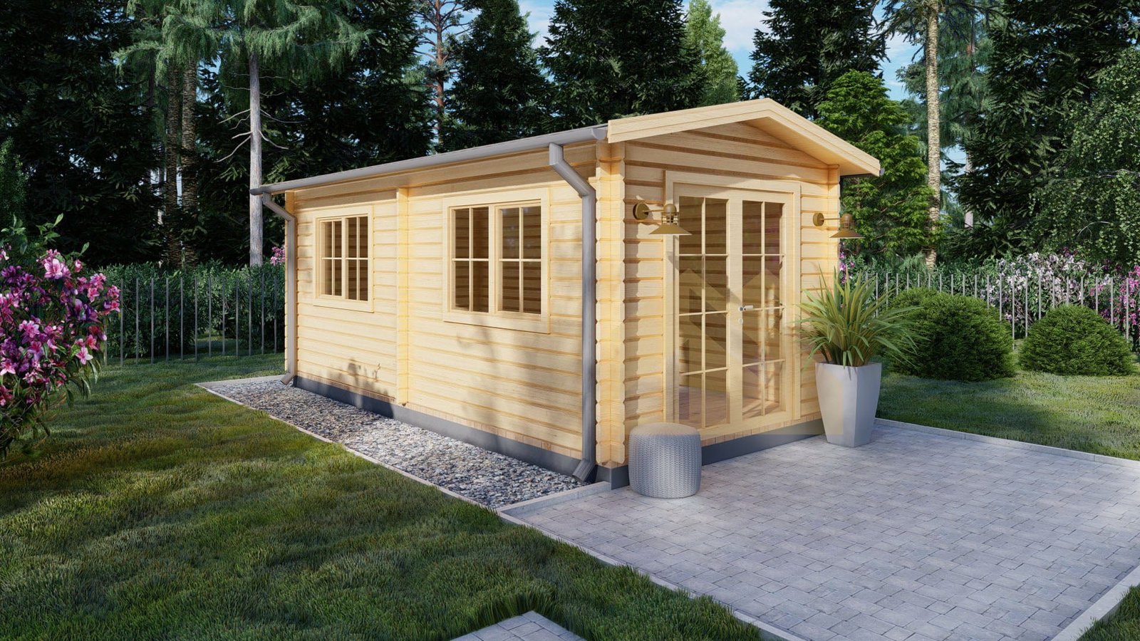 Træhytte Lisa, 44mm, 18m² - SipHouse