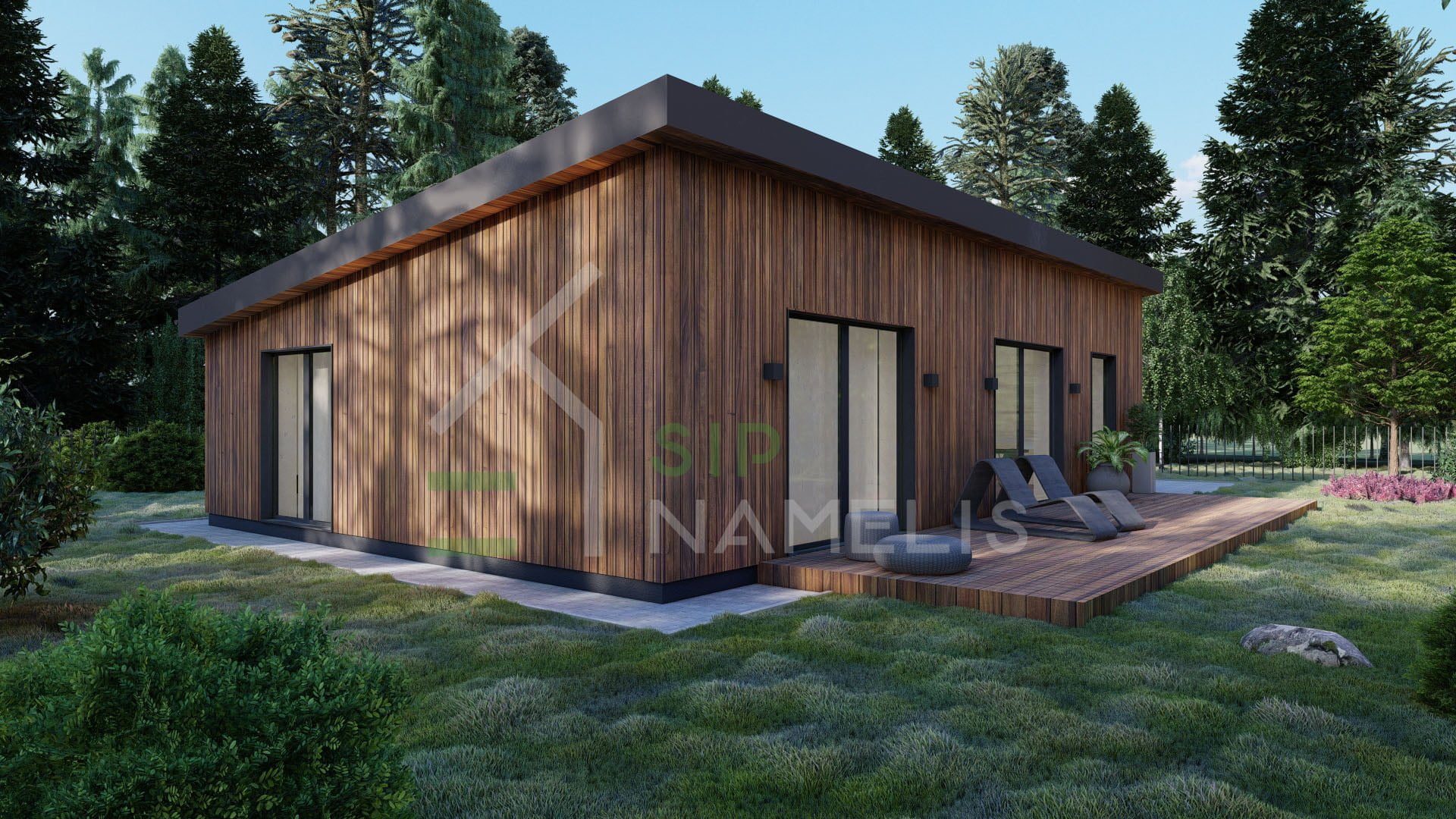 Træhus Ariel (SIP Isoleret) 85m² - SipHouse