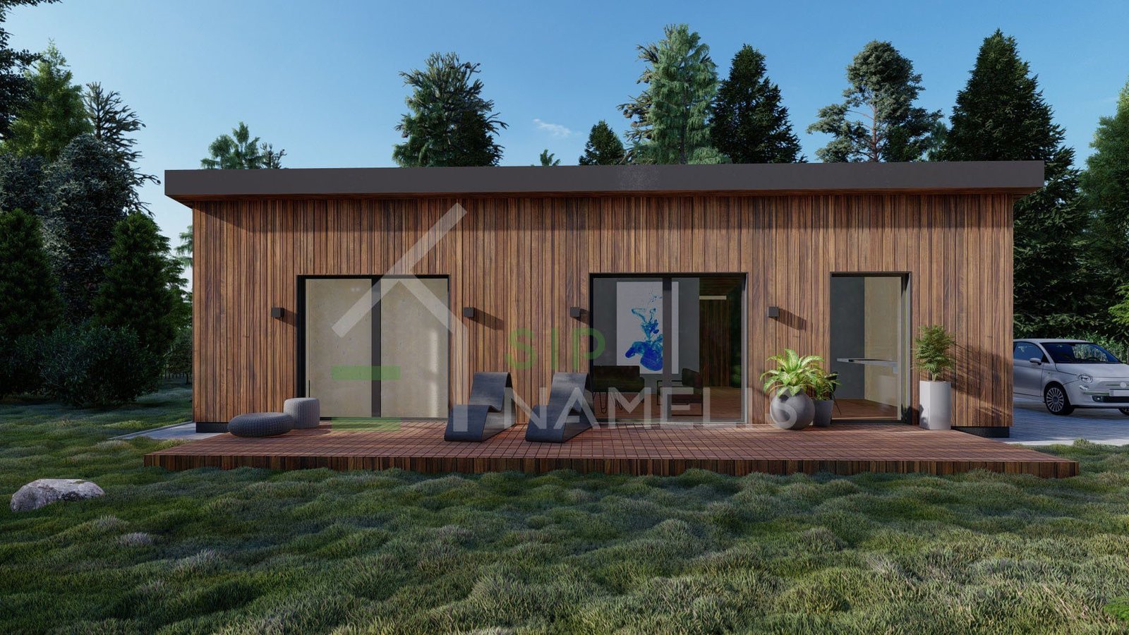 Træhus Ariel (SIP Isoleret) 85m² - SipHouse