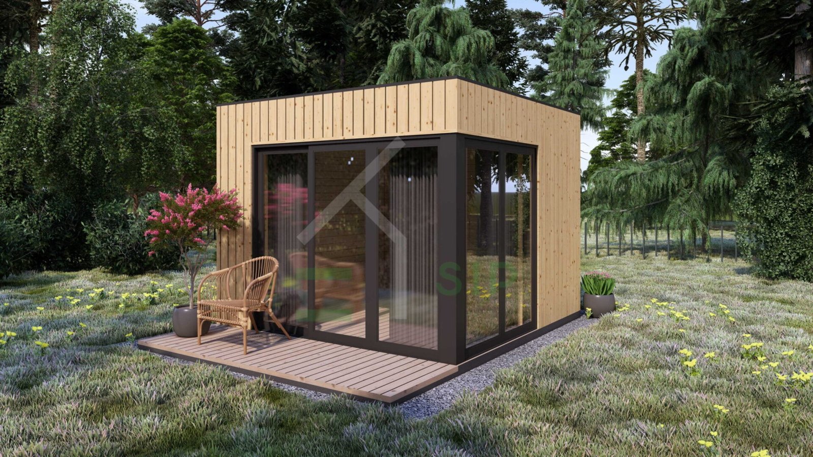 Anneks Mila (34 mm + Beklædning), 9m² - SipHouse