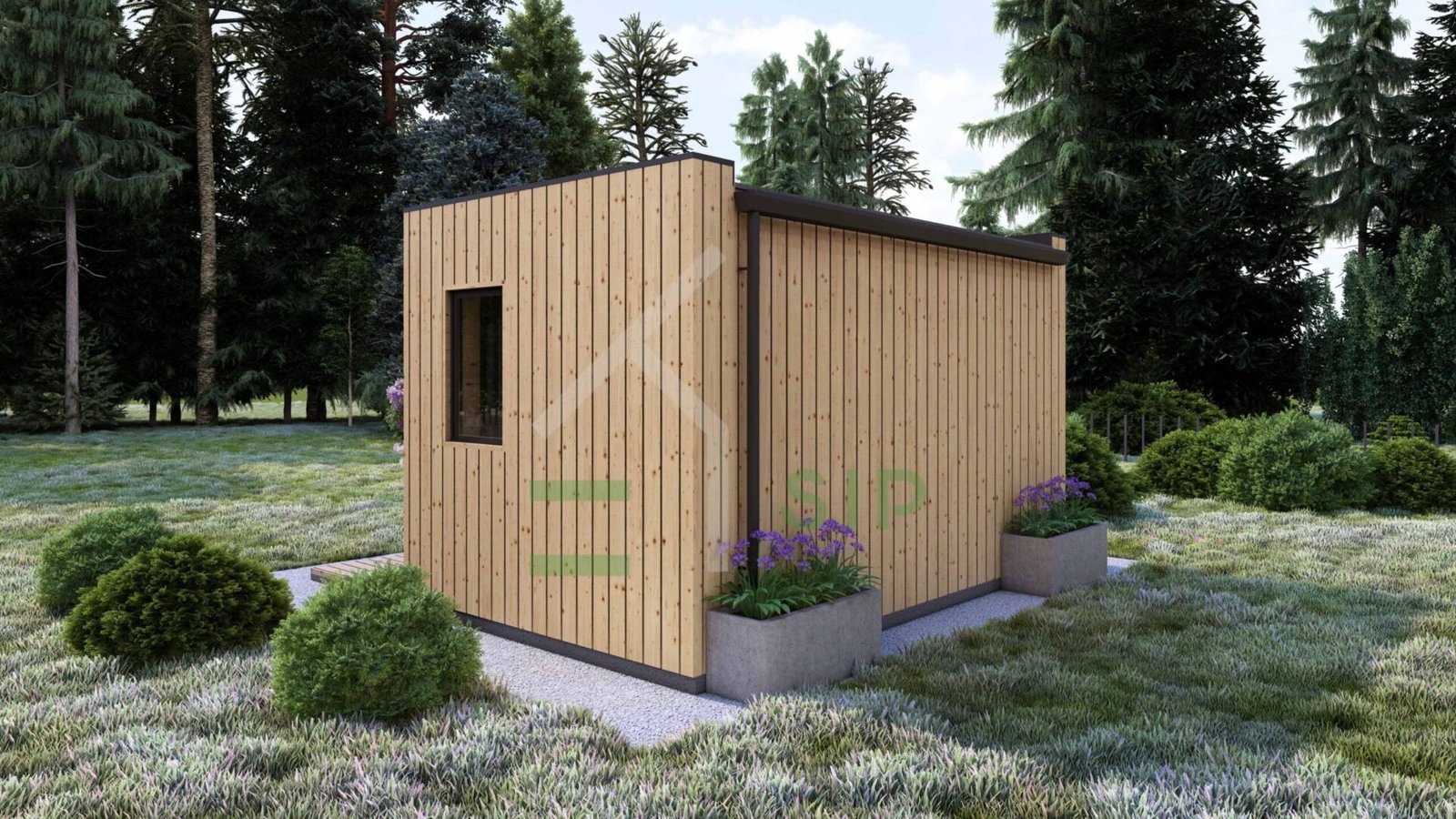 Lille Havehus Wouter (Isoleret, 34 mm + Beklædning), 6m² - SipHouse