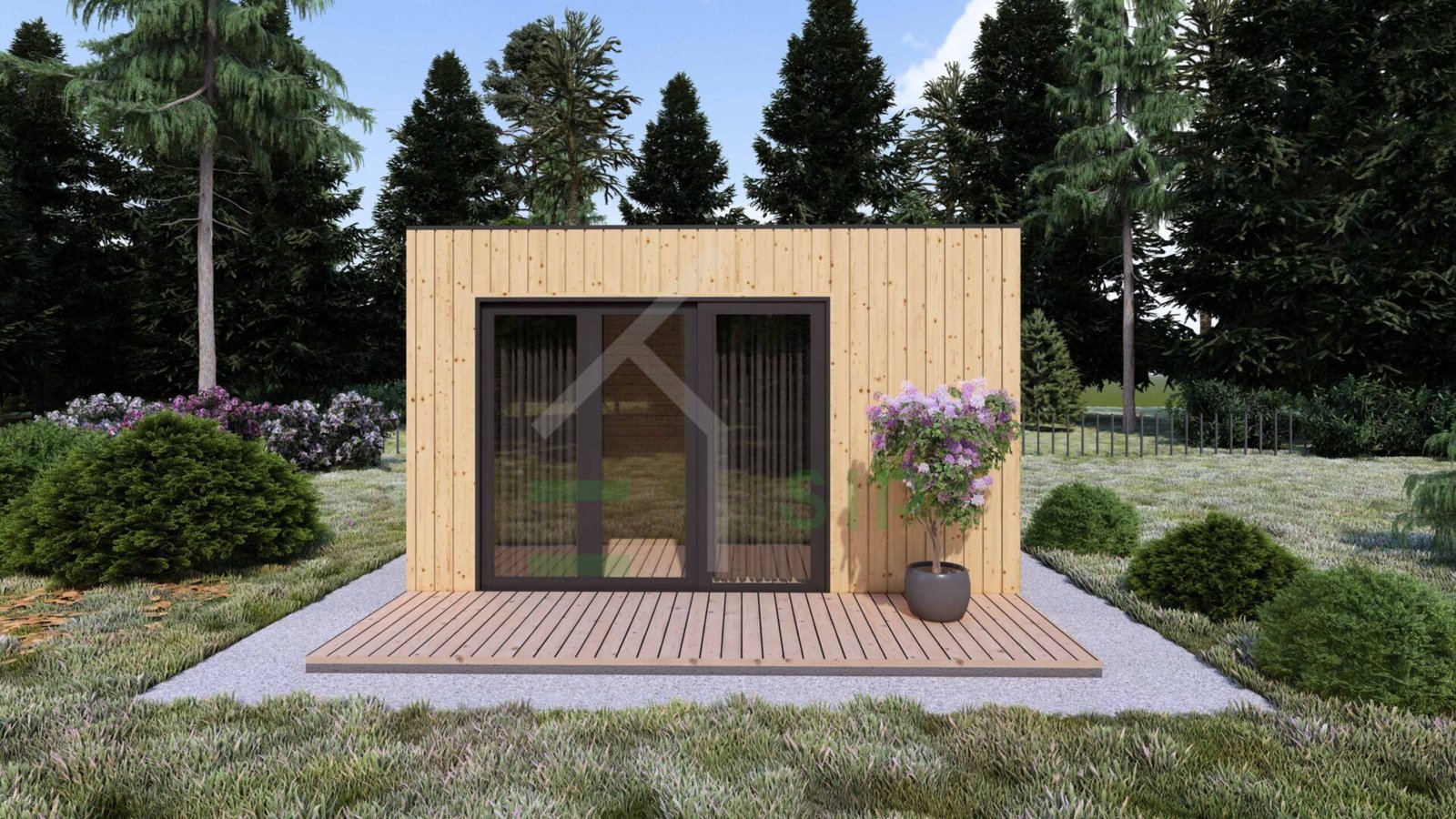 Lille Havehus Wouter (Isoleret, 34 mm + Beklædning), 6m² - SipHouse